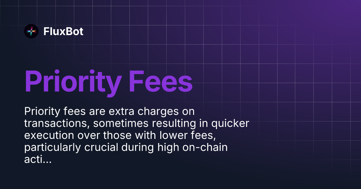 Priority Fees | FluxBot